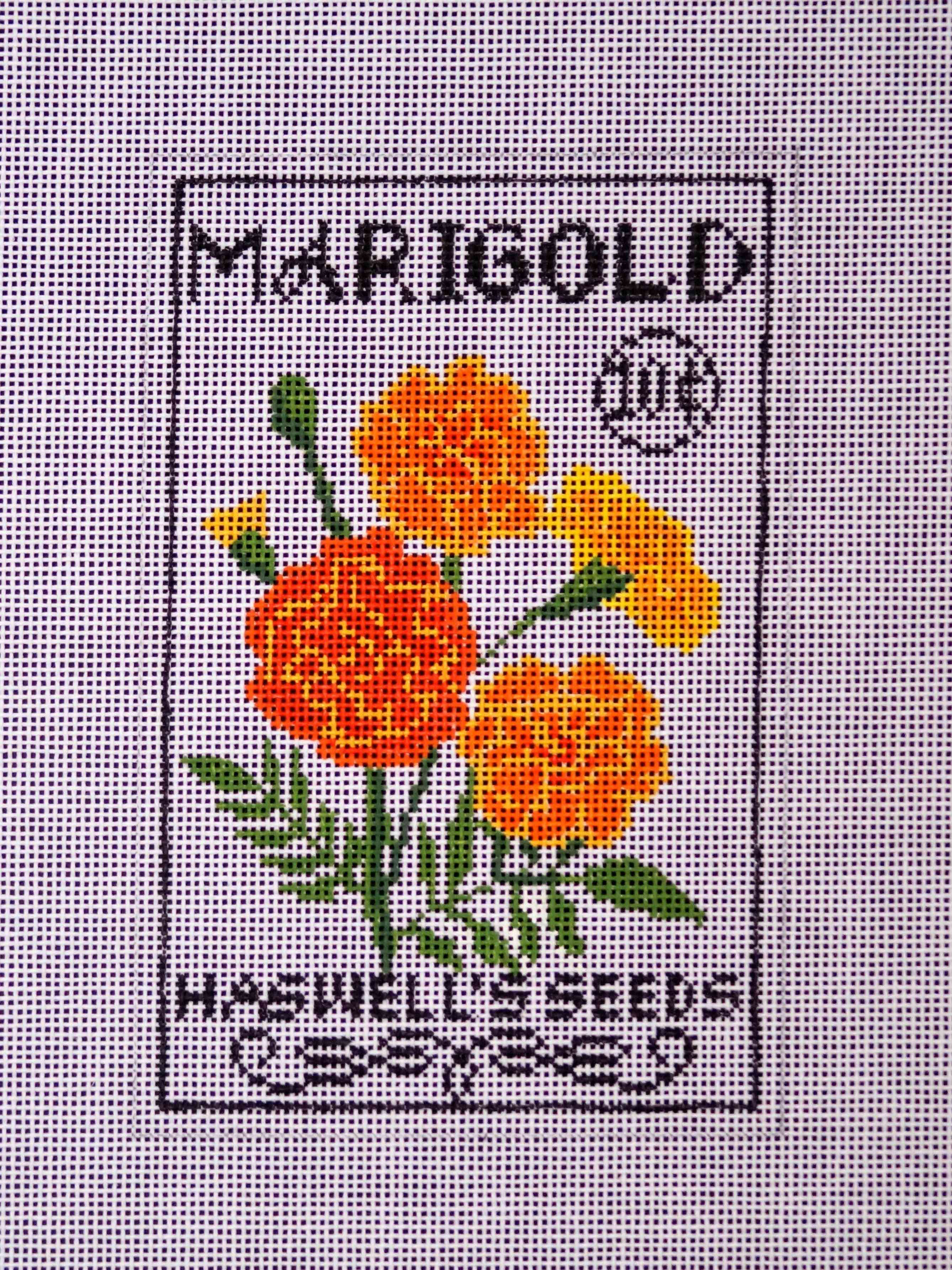 Marigold Seed Packet – The Needlepointer
